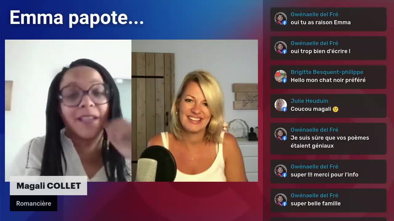 Emma papote avec Magali COLLET, romancière - 19/09/2022 - Vidéo Wéo