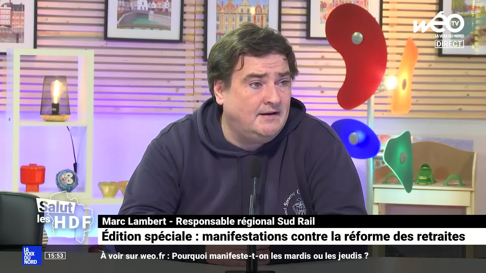 Marc Lambert : "le combat va se durcir si le gouvernement continue" - 07/02/2023 - Vidéo Wéo