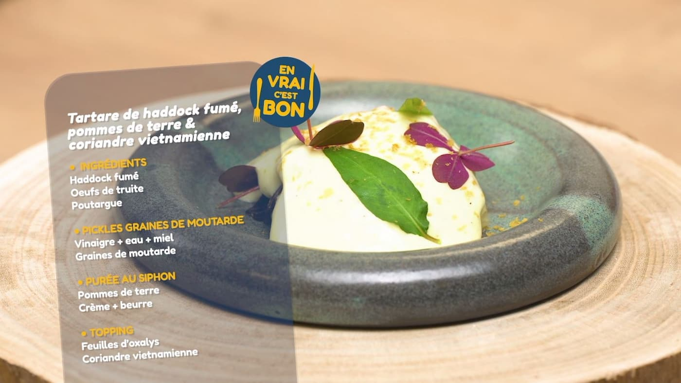 Tartare de haddock fumé par Lucas Grabowski - 24/11/2023 - Vidéo Wéo