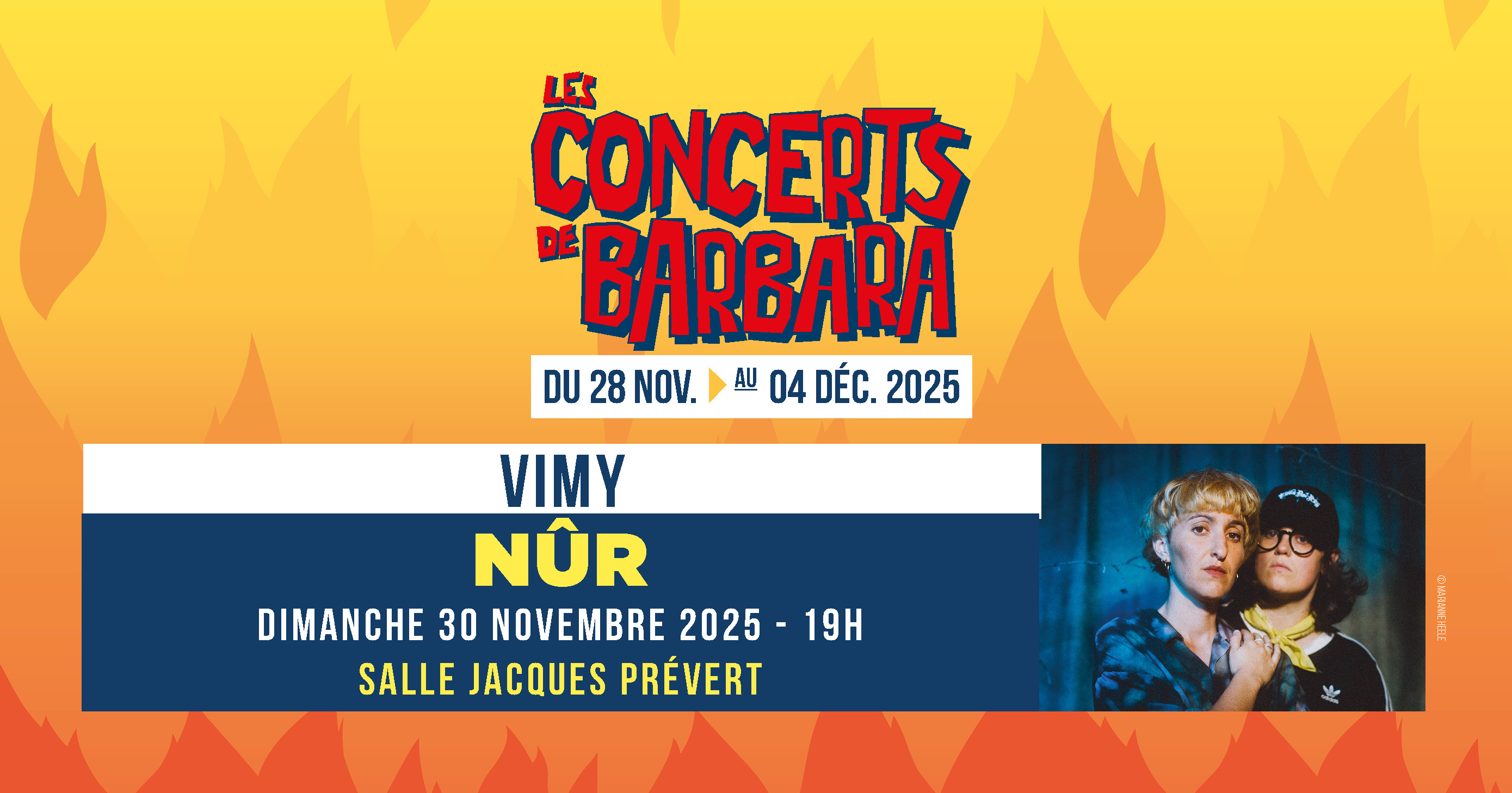 Les Concerts de Barbara : NÛR à Vimy le dimanche 30 novembre 2025 ...