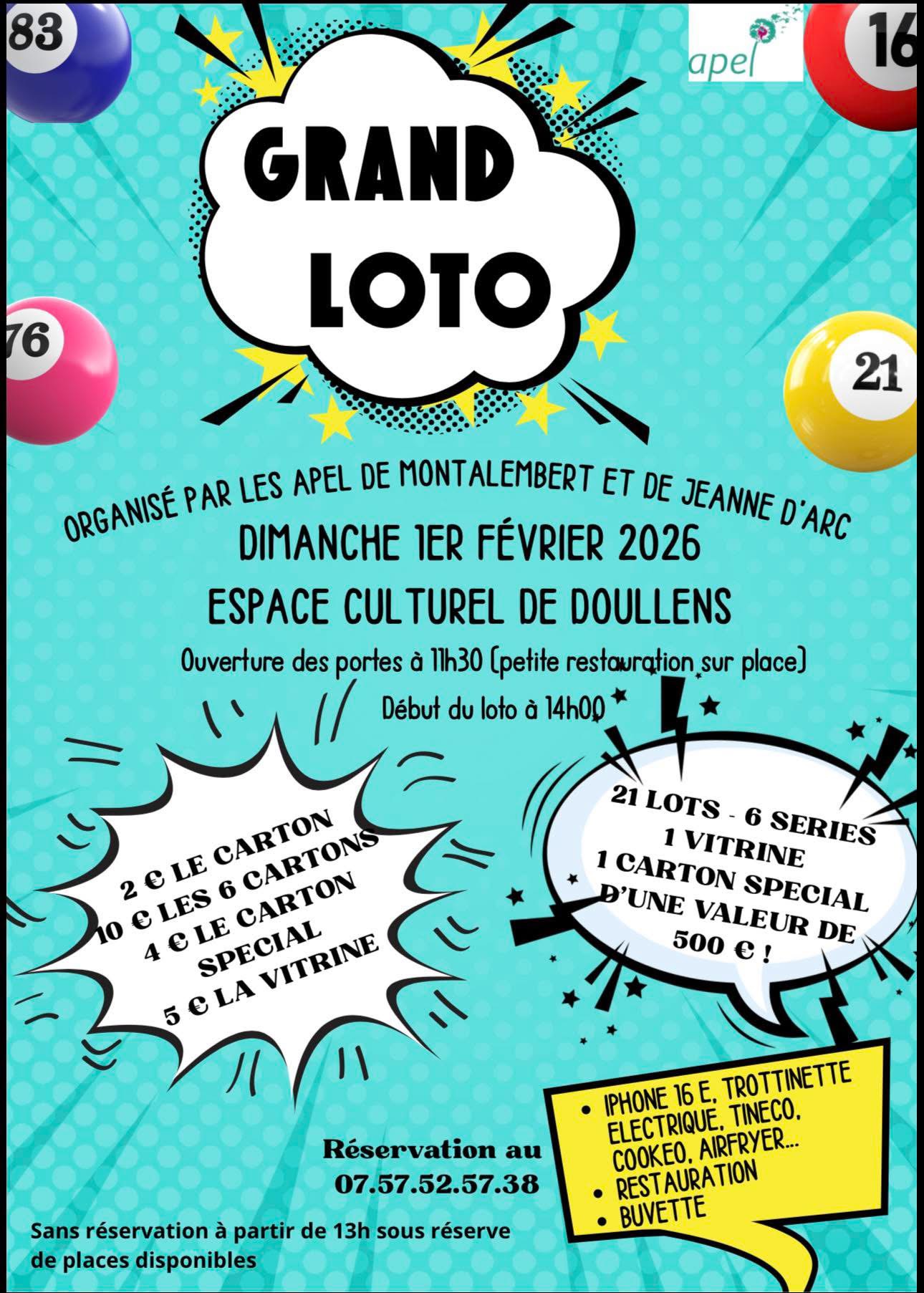 LOTO à Doullens le dimanche 1 février 2026 - Agenda Wéo